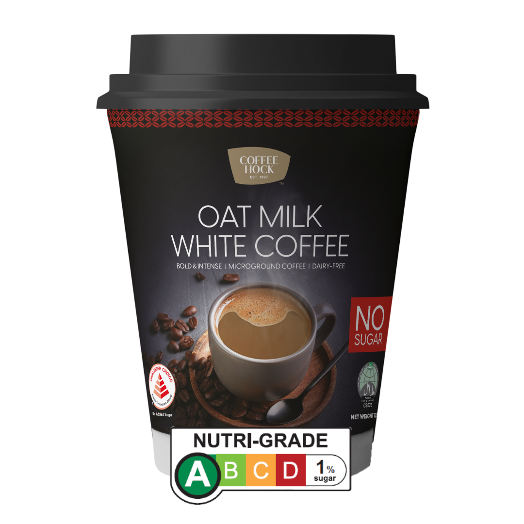 Oatmilk White Coffee (No Sugar) Cup – Coffee Hock Singapore