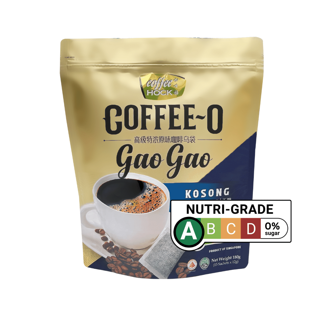 Coffee-O Gao Gao Kosong (Free of Sugar) 15's x 12g – Coffee Hock Singapore