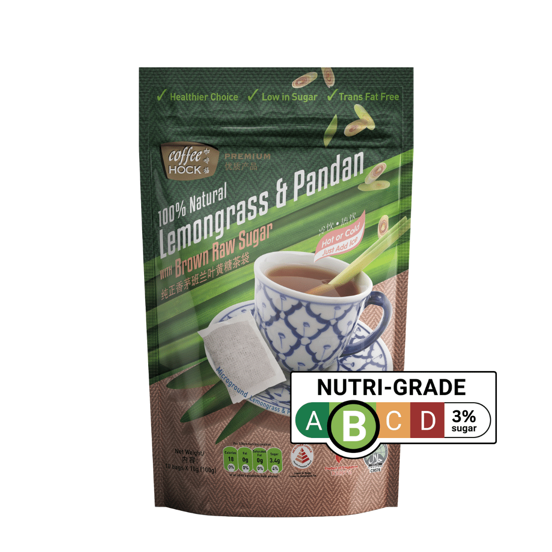 100% Natural Lemongrass And Pandan Teabag With Brown Raw Sugar – Coffee ...